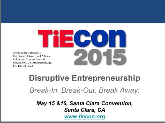 TiEcon 2015_SalesOutreach Presentation | PPT