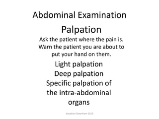 abdominal examination | PPTX