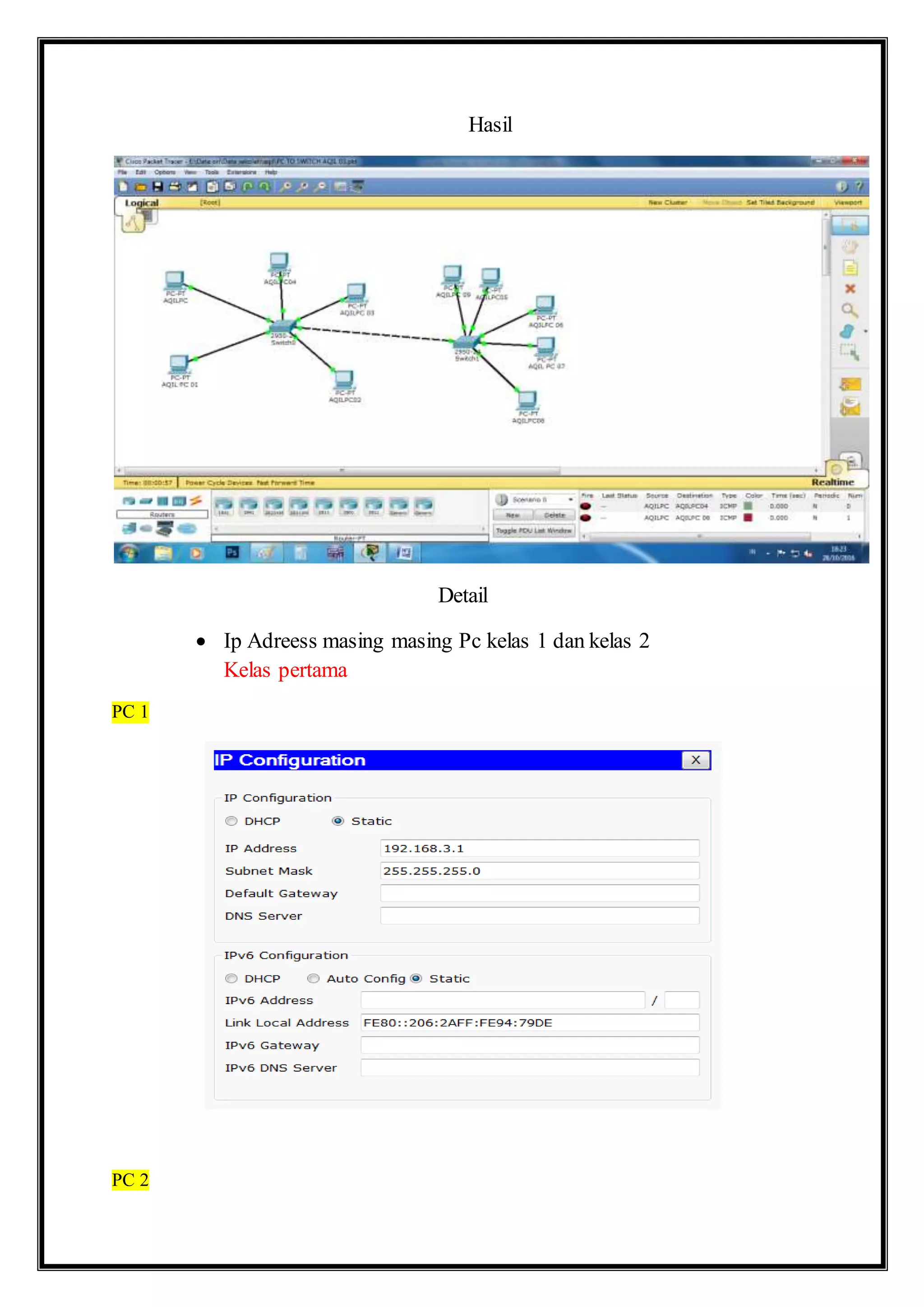 Membuat Simulasi Jaringan Dengan Cisco Packet Tracer | PDF