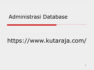 Administrasi Database | PPT