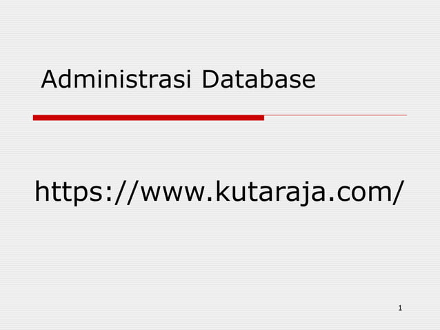 Administrasi Database | PPT