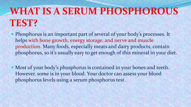 phosphorus estimation | PPTX