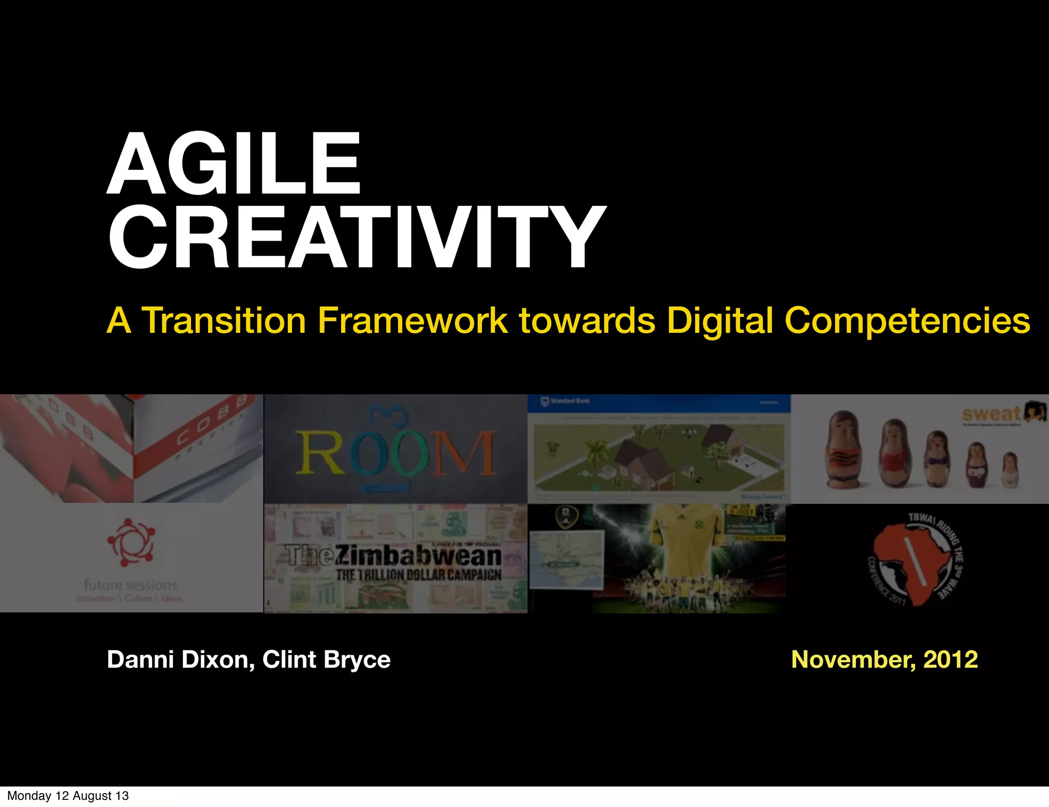 Agile Creativity - a transformation roadmap | PPT