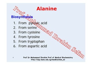 03 alanine metabolism | PDF