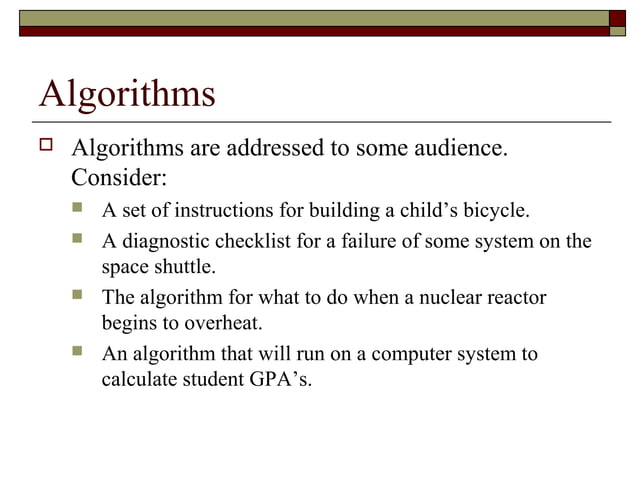 QULITIES OF A GOOD ALGORITHM | PDF | Computer Software and Applications | Computing