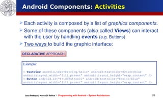 Android architecture and Additional Components | PPT