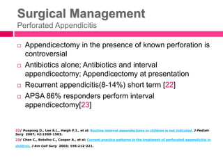 Appendicitis and management in children.ppt