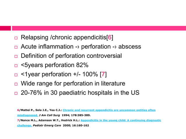 Appendicitis and management in children.ppt | Digestive Disorders ...