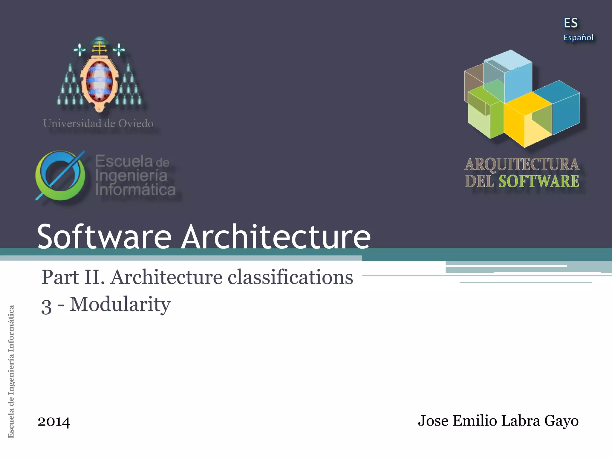 Software Architecture Taxonomies - modularity | PPTX
