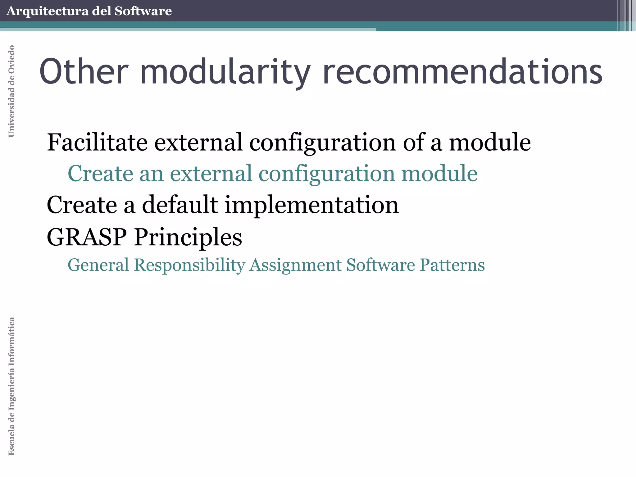 Software Architecture Taxonomies - modularity | PPTX