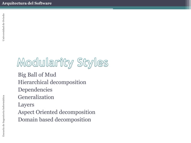 Software Architecture Taxonomies - modularity | PPTX
