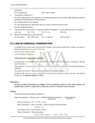 class 9 science chapter 3 atoms and molecules pdf | PDF