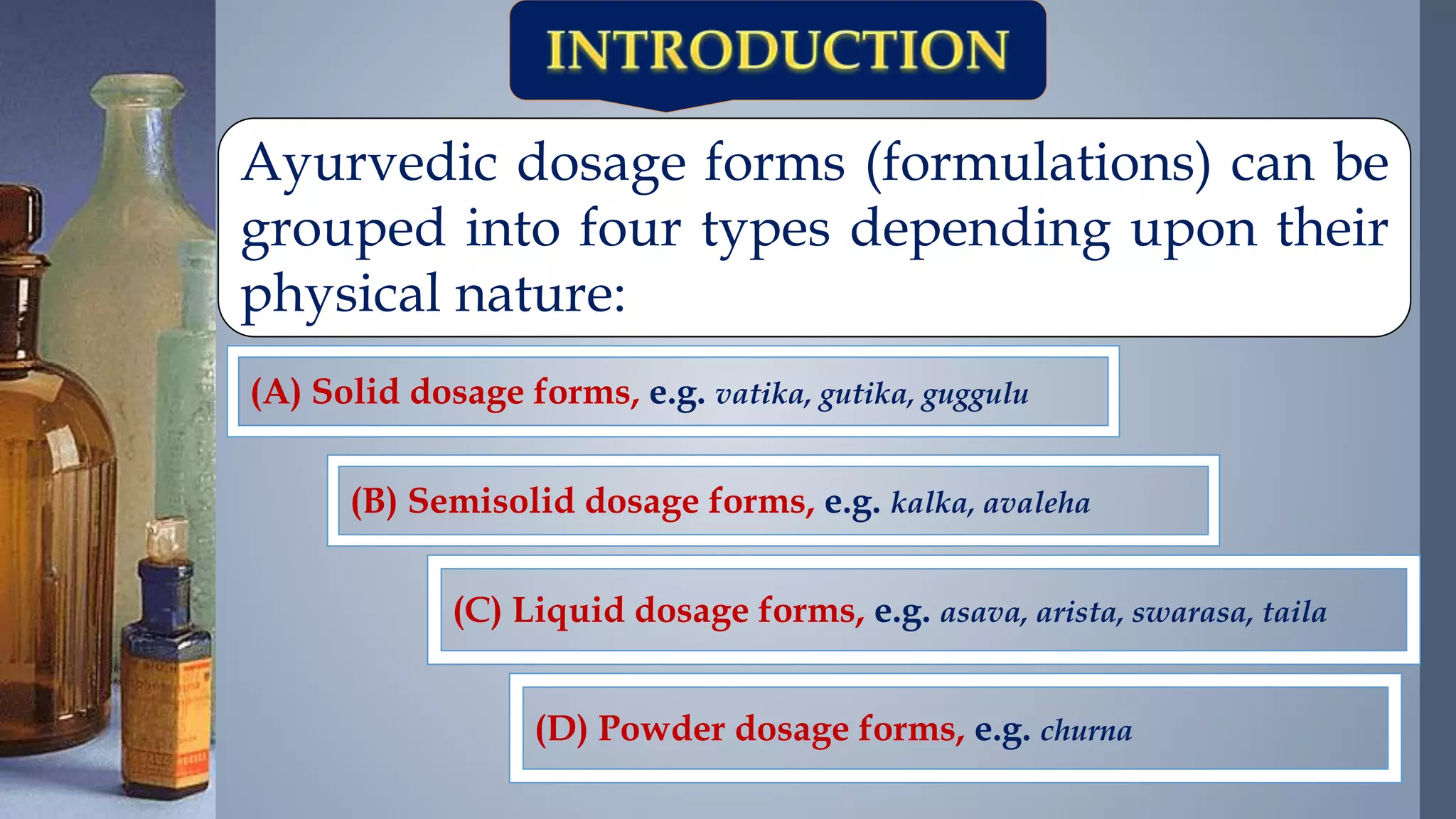 03 b. Preparation and Standardization of Ayurvedic Formulation | PPT