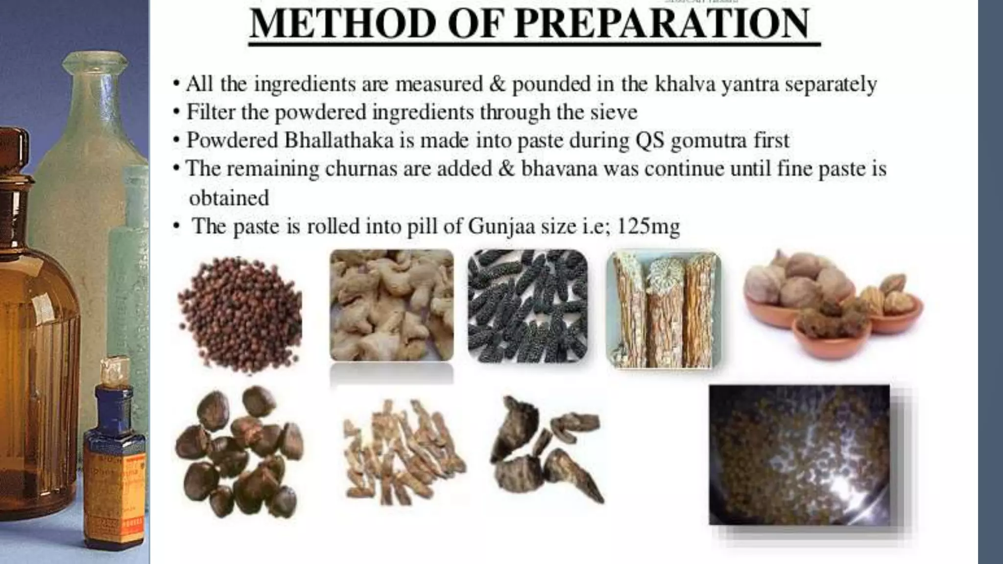 03 b. Preparation and Standardization of Ayurvedic Formulation | PPT