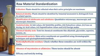 03 b. Preparation and Standardization of Ayurvedic Formulation | PPT