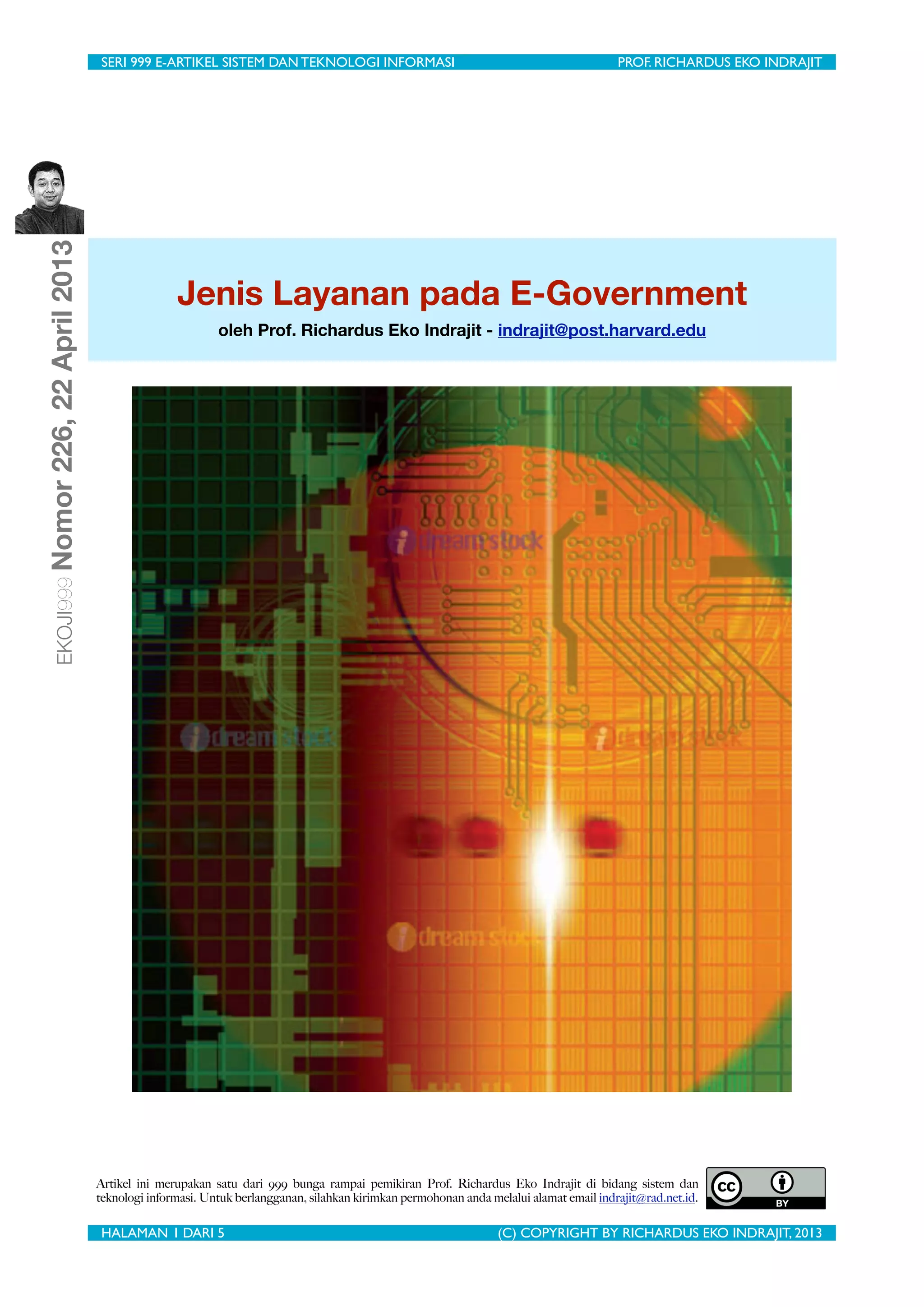03b Jenis Layanan pada e-Government | PDF