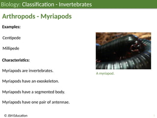 JSH03B013 Classification - Invertebrates; Biology Education ages 11-14 ...