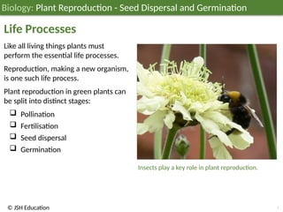 JSH03B050 Plant Reproduction - Seed Dispersal and Germination; Biology ...