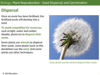 JSH03B050 Plant Reproduction - Seed Dispersal and Germination; Biology ...