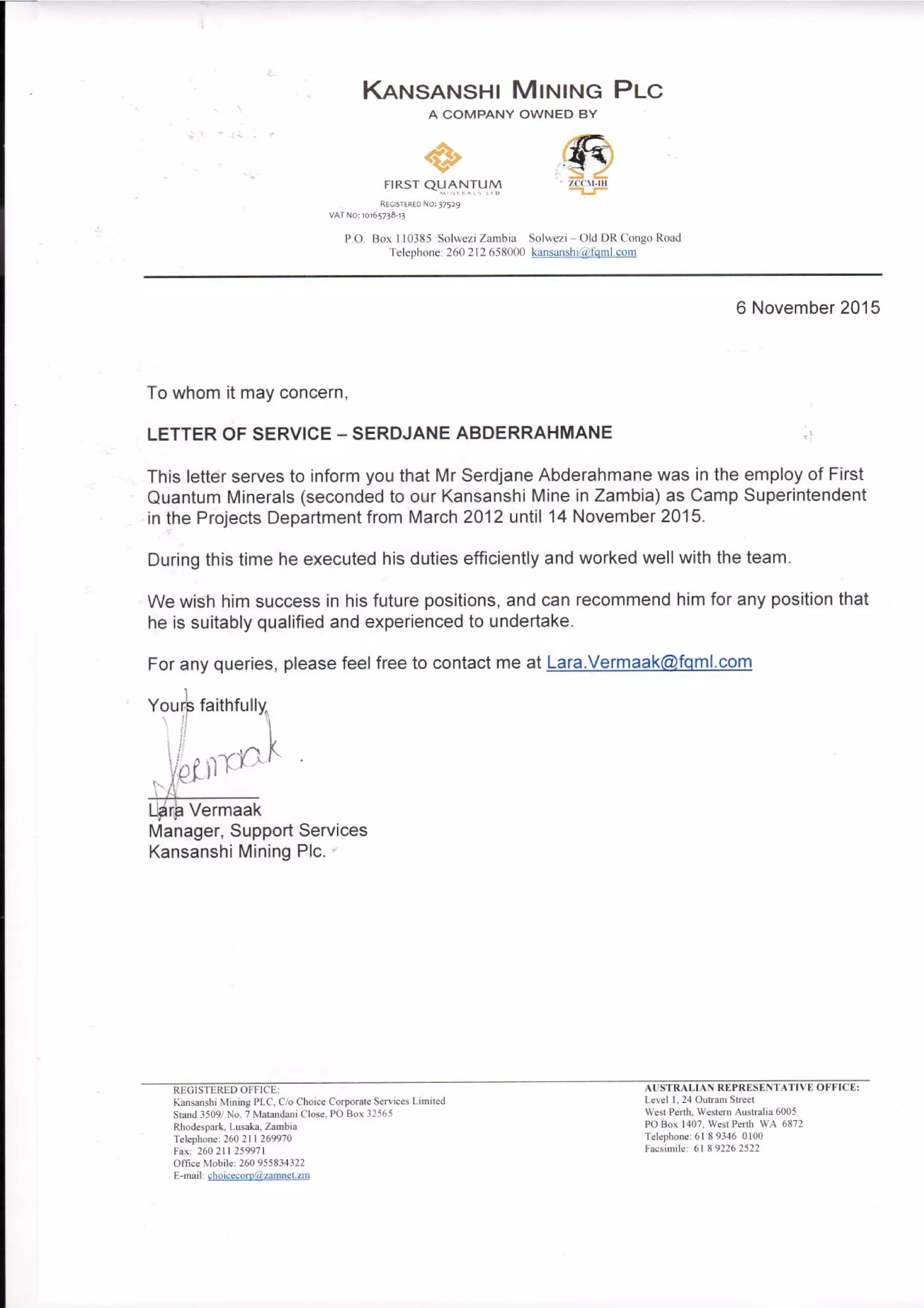 Fqml reference letter | PDF