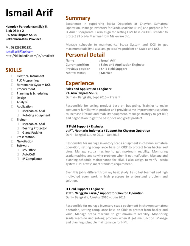 Ismail Arif CV | PDF | Robotics | Technology & Computing