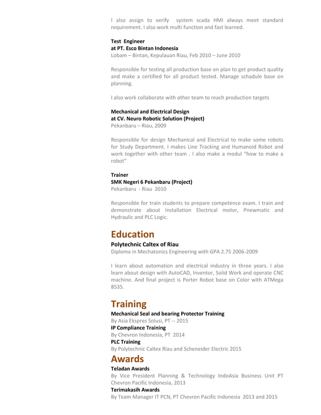 Ismail Arif CV | PDF | Robotics | Technology & Computing