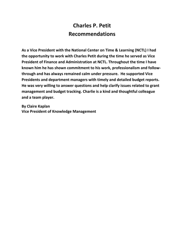 NCTL Recommendations | PDF | Business Administration | Business