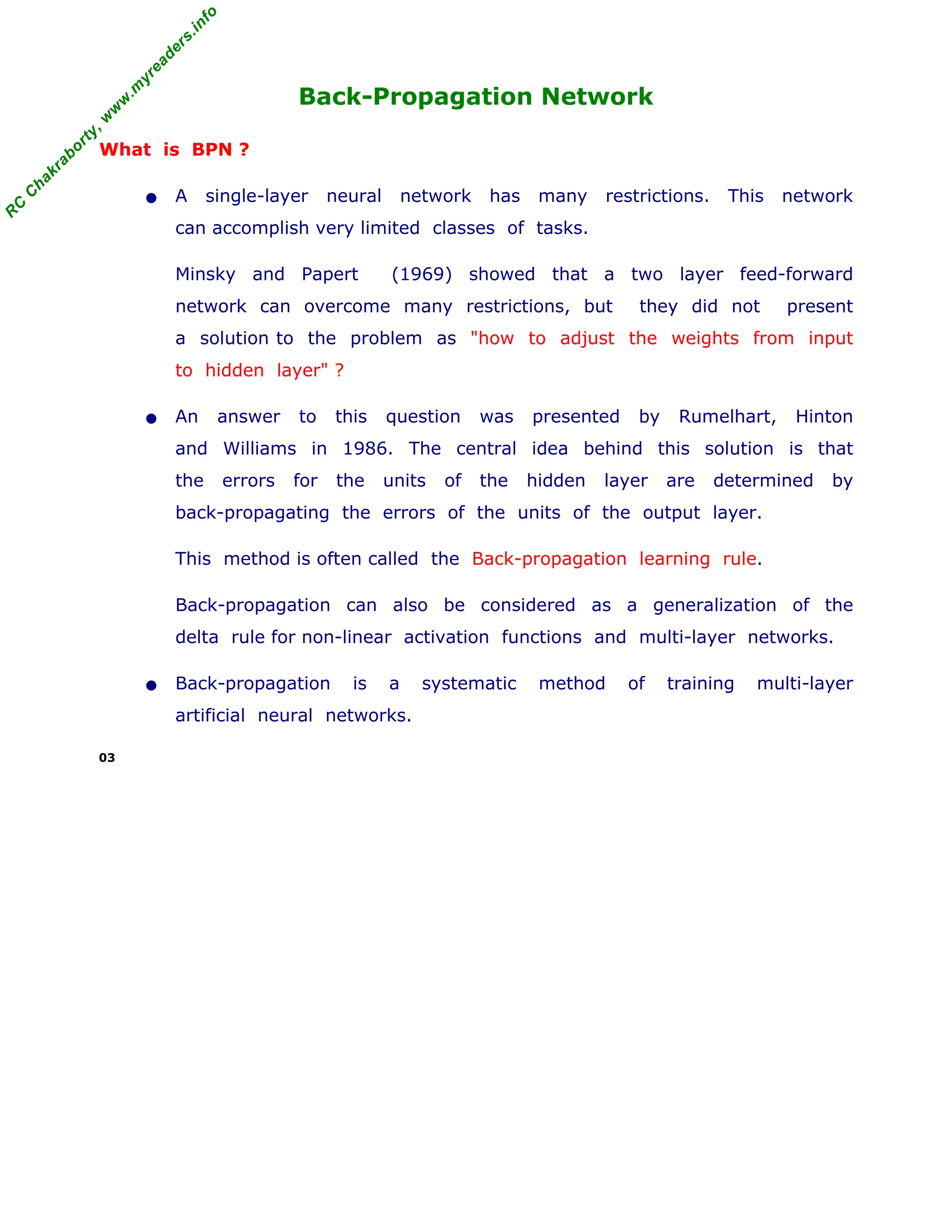 Back Propagation Network (Soft Computing) | PDF