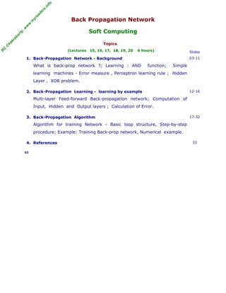 Back Propagation Network (Soft Computing) | PDF