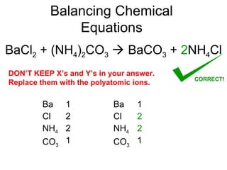 03 balancing chemical equations | PPT