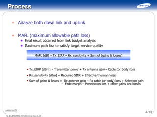 Basic theory link_budget_analysis (SAMSUNG) | PPTX