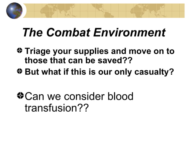 03 battlefield blood transfusion | PPT