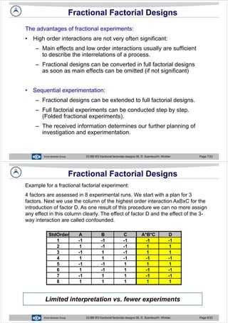 Javier Garcia - Verdugo Sanchez - Six Sigma Training - W3 Fractional Factorial Designs | PDF