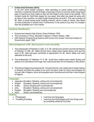 CV of Mr. Abid Hussain.compressed | PDF