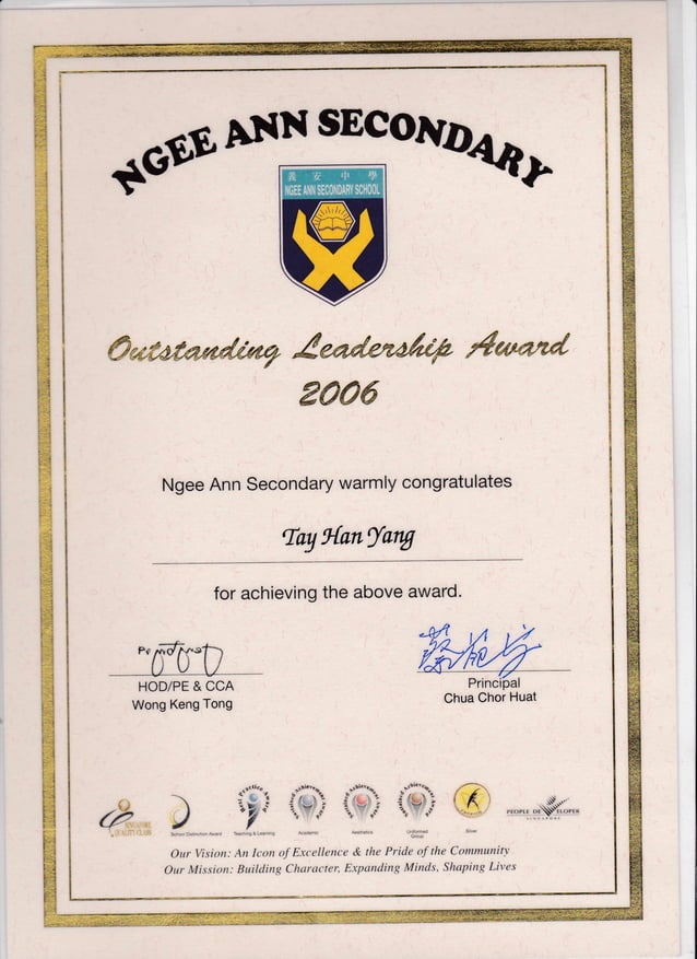 Outstanding Leadership Award 2006 (NASS) | PDF