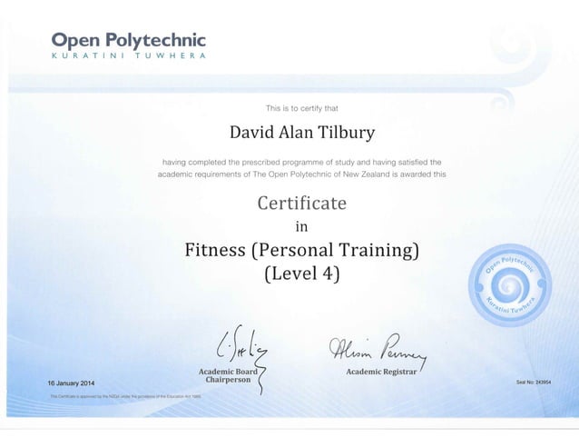PT Level 4 Certificate copy | PDF