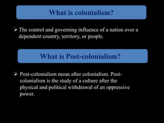 "A Tempest" as a Post-colonial play | PPTX