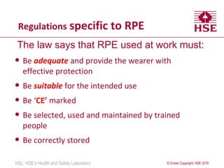 Dust and the selection and use of RPE | PPTX