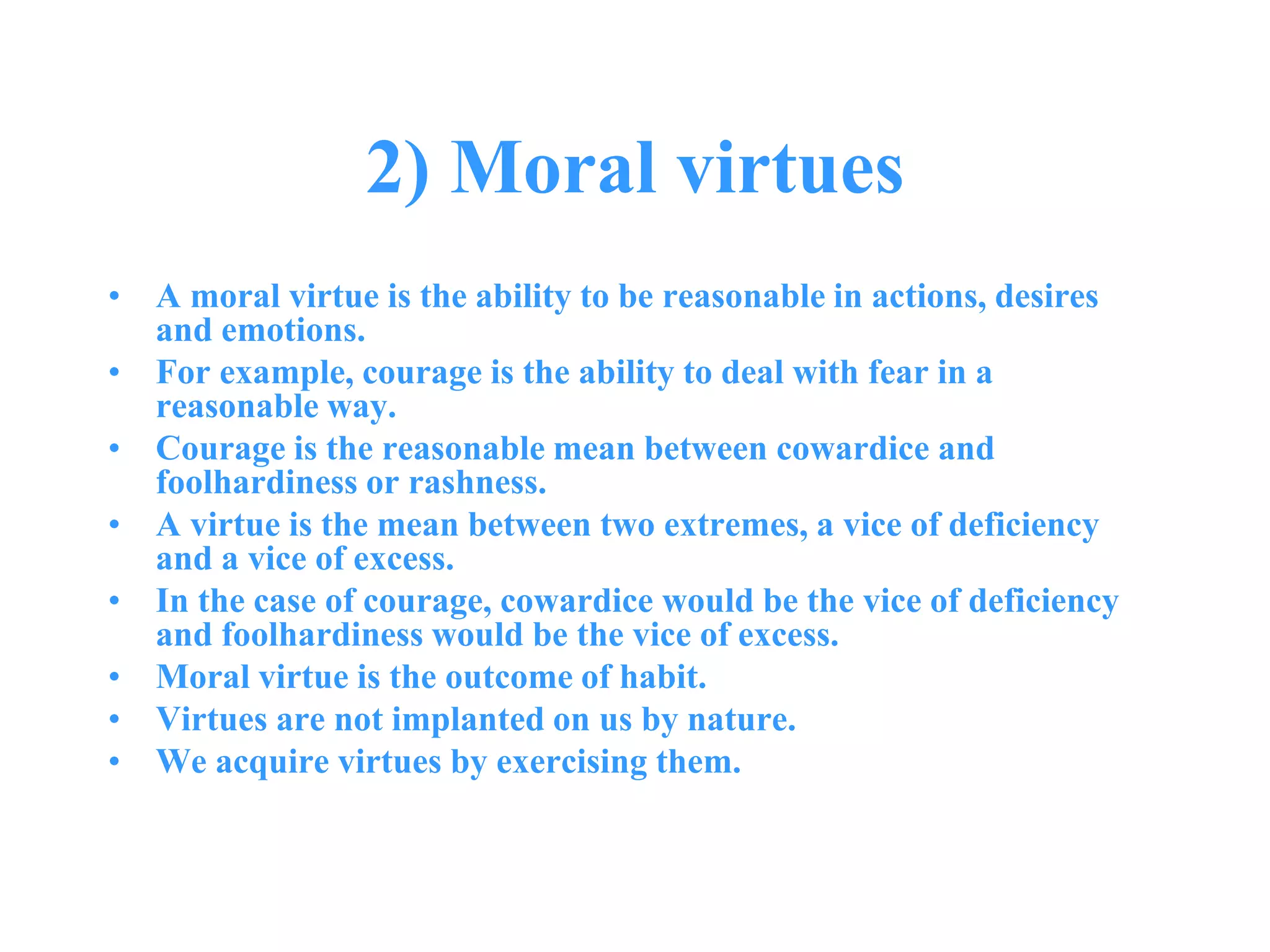 Aristotelian virtue ethics | PPT