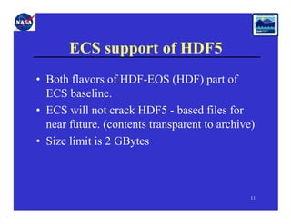 HDF-EOS Development - Current Status and Schedule | PPT