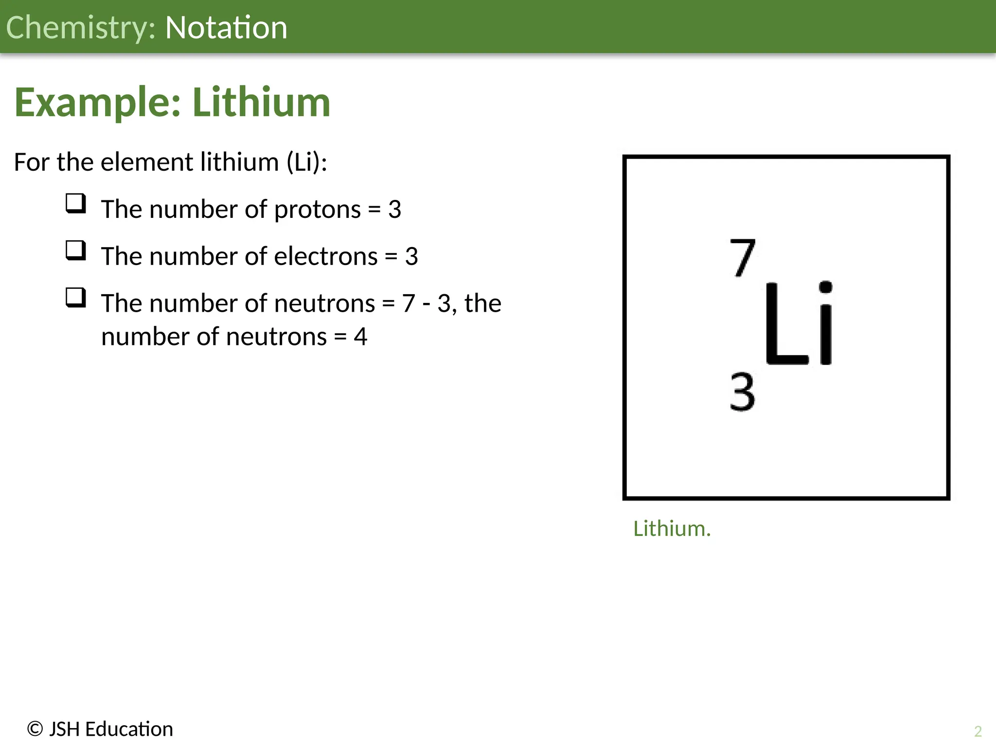 JSH03C007 Notation; Chemistry Education ages 11-14 | PPTX