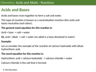 JSH03C026 Acids and Alkalis - Reactions; Chemistry Education ages 11-14 ...