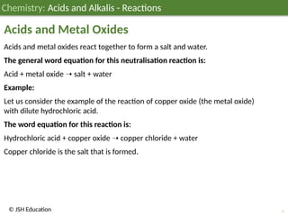 JSH03C026 Acids and Alkalis - Reactions; Chemistry Education ages 11-14 ...