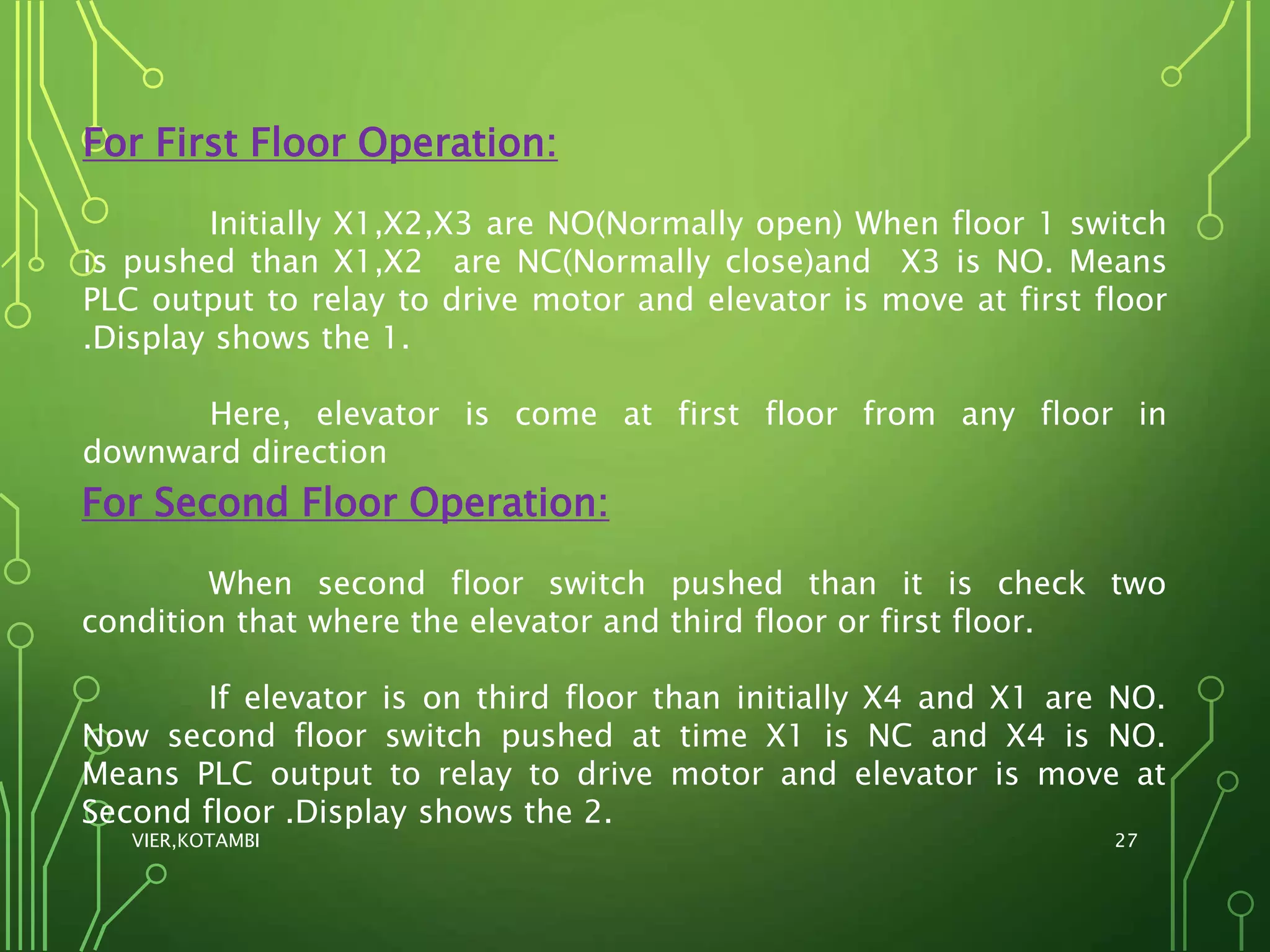 PLC BASED ELEVATOR PPT(GROUP-1) | PPTX