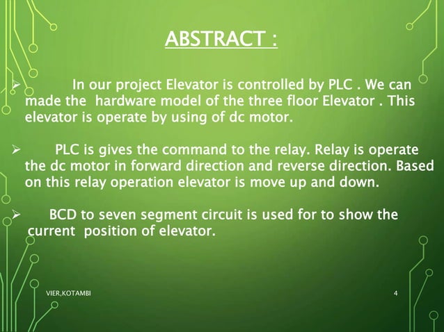 PLC BASED ELEVATOR PPT(GROUP-1) | PPTX