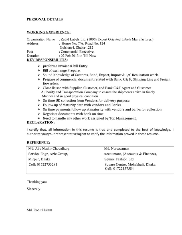RESUME OF ROBIUL-1 | DOC