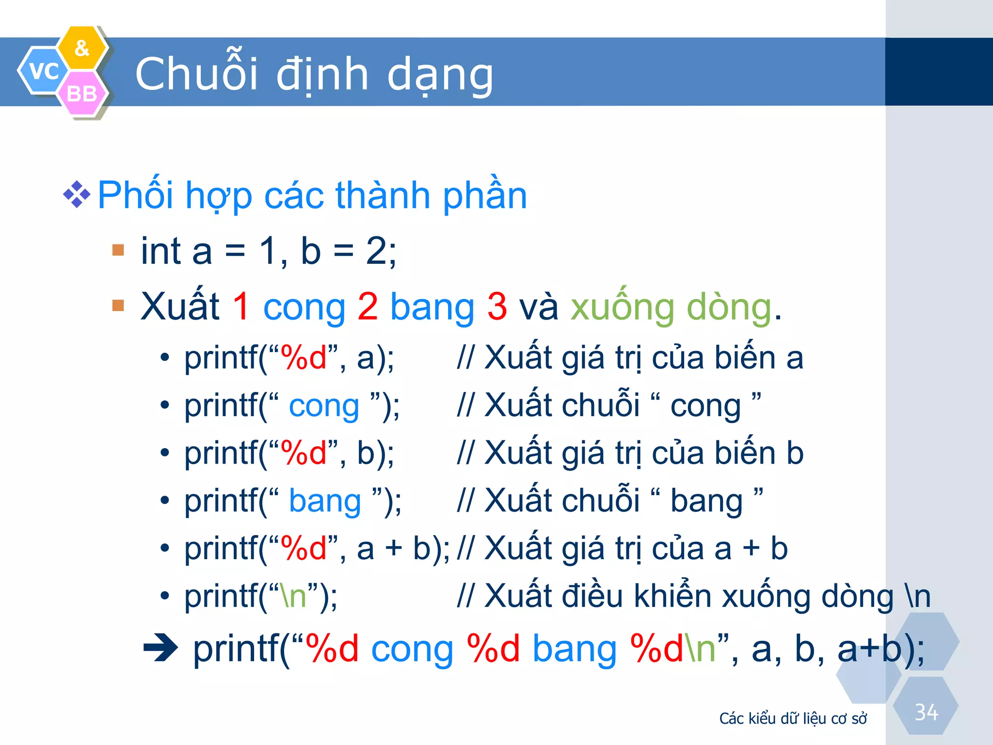Phần 3: Các kiểu dữ liệu cơ sở | PDF