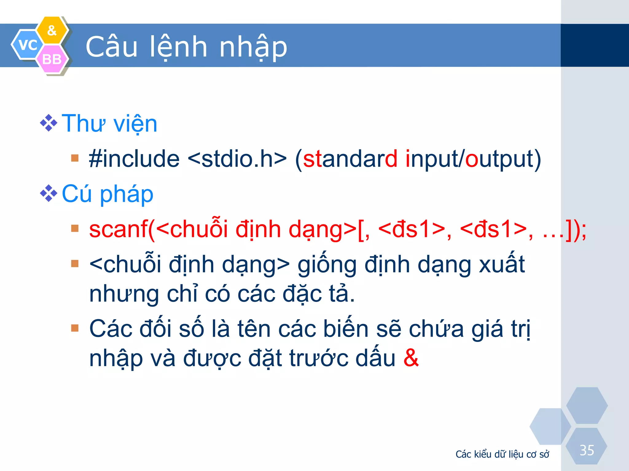 Phần 3: Các kiểu dữ liệu cơ sở | PDF
