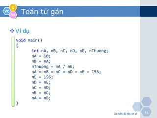 Phần 3: Các kiểu dữ liệu cơ sở | PDF