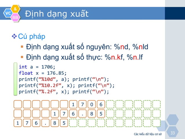 Phần 3: Các kiểu dữ liệu cơ sở | PDF